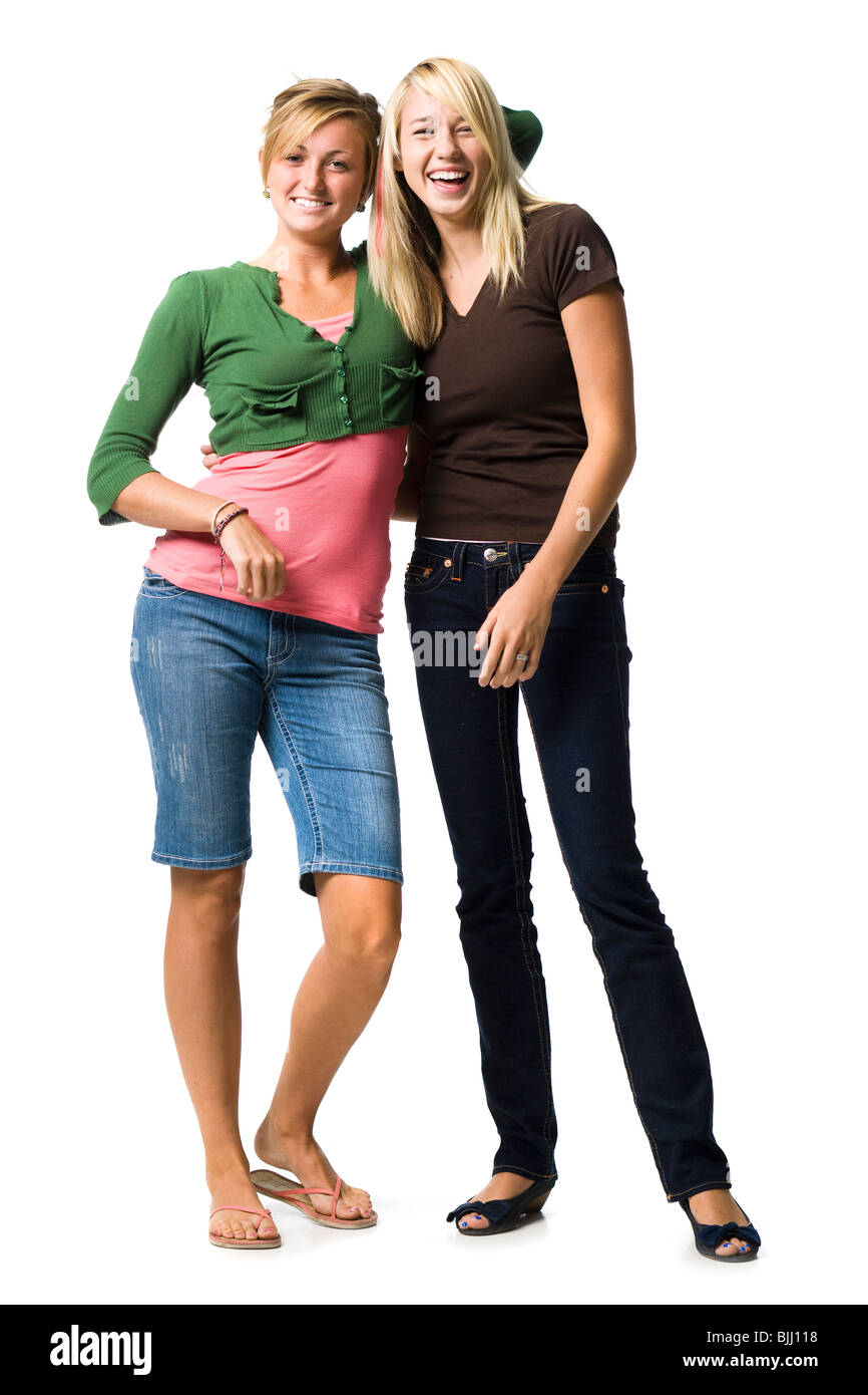 Two giggling giggle Cut Out Stock Images & Pictures - Alamy