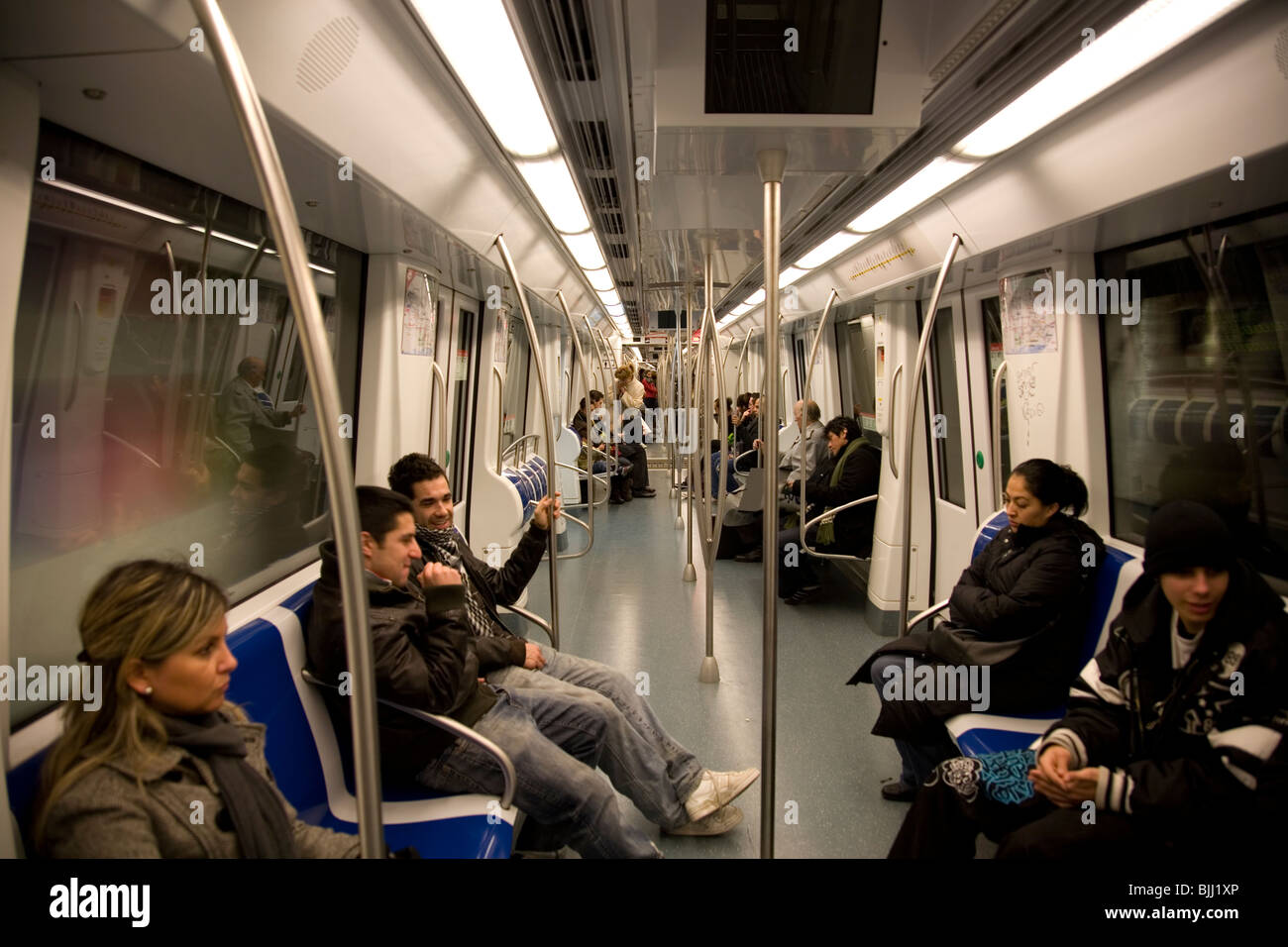 Inside the Barcelona Metro Stock Photo - Alamy