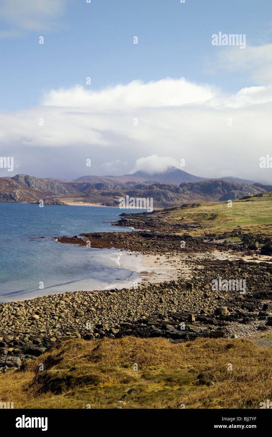 Gruinard Bay Wester Ross with Ben More Coigach in the distance Stock ...