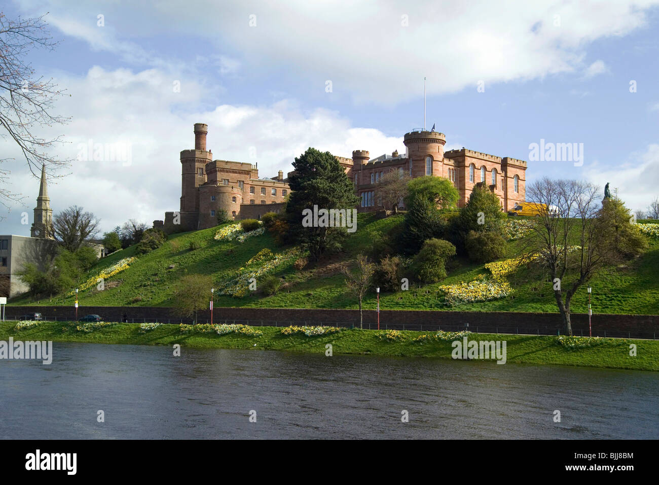 Inverness Castle and River Ness in spring Stock Photo - Alamy