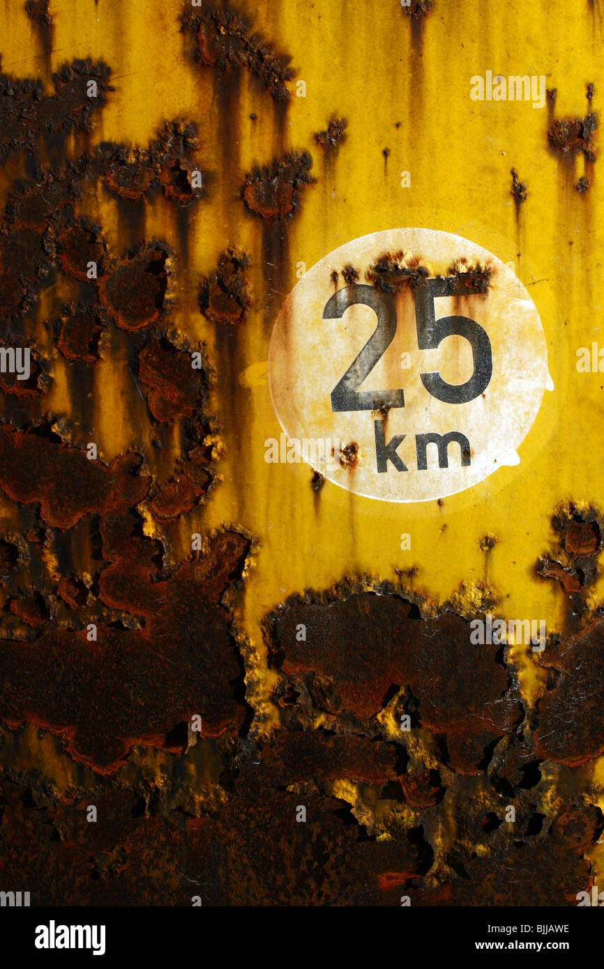 Old rusty farm machinery sign Stock Photo - Alamy