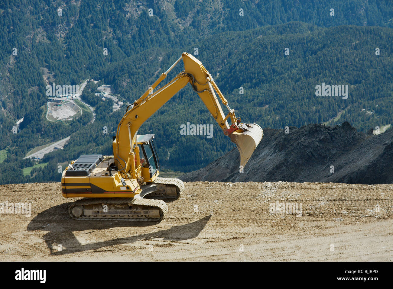 Construction in the mountains Stock Photo - Alamy