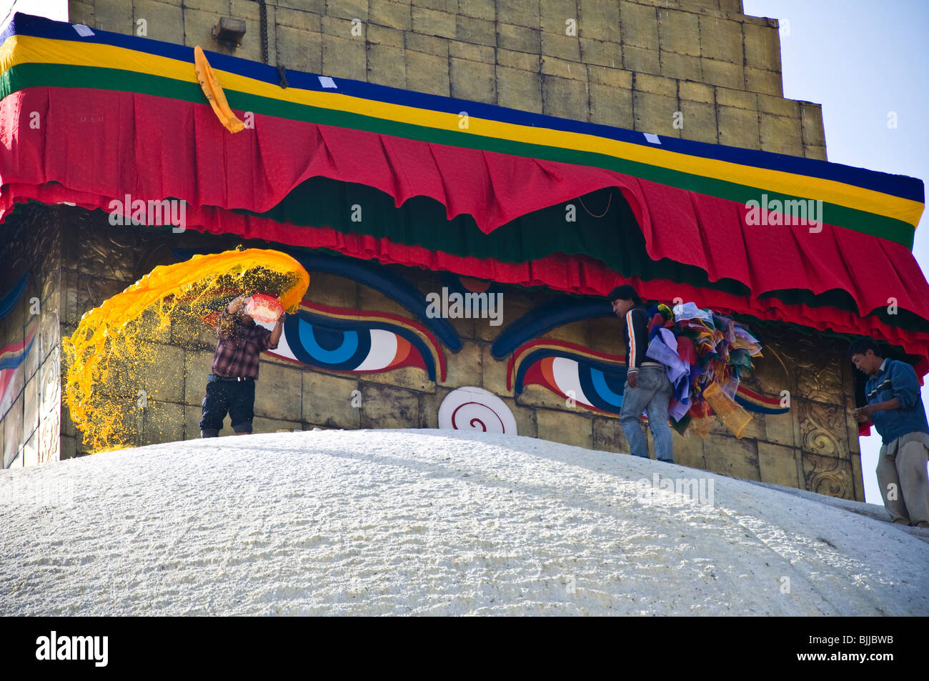 Boudhanath (also called Bouddhanath, Bodhnath or Baudhanath);Kathmandu ...