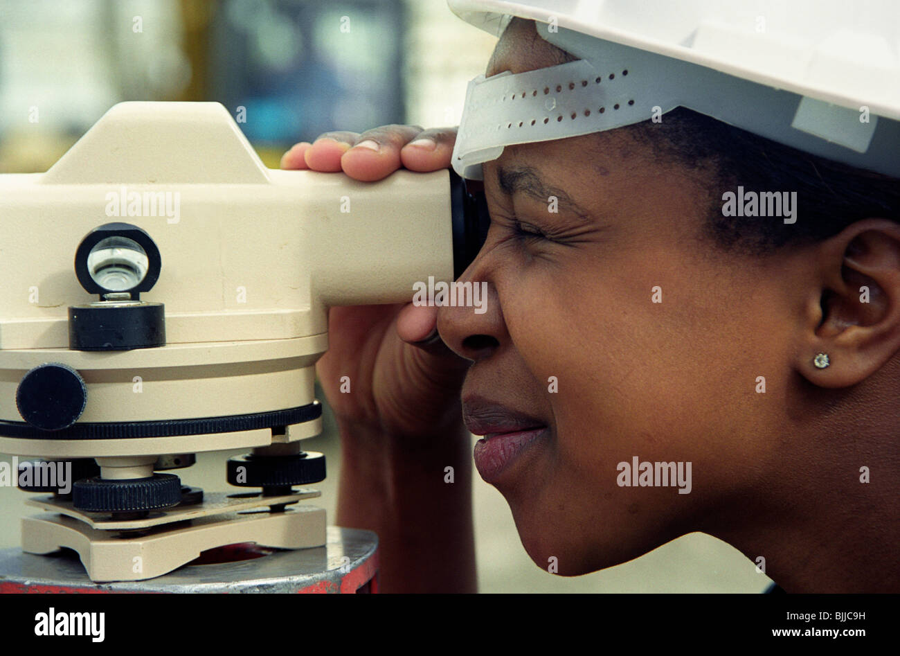 Surveyor using a theodolite Stock Photo - Alamy