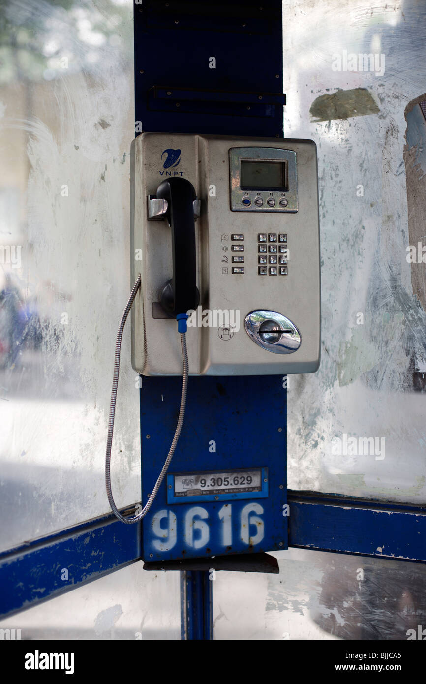 A public payphone in Vietnam Stock Photo - Alamy