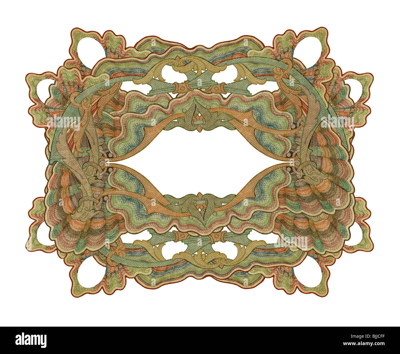 Luxuriously illustrated old colored victorian frame Stock Photo - Alamy