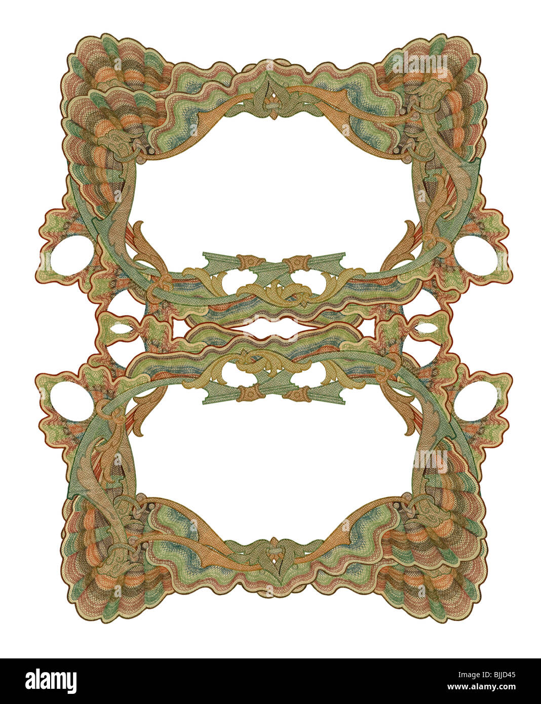 Luxuriously illustrated old colored victorian frame Stock Photo - Alamy