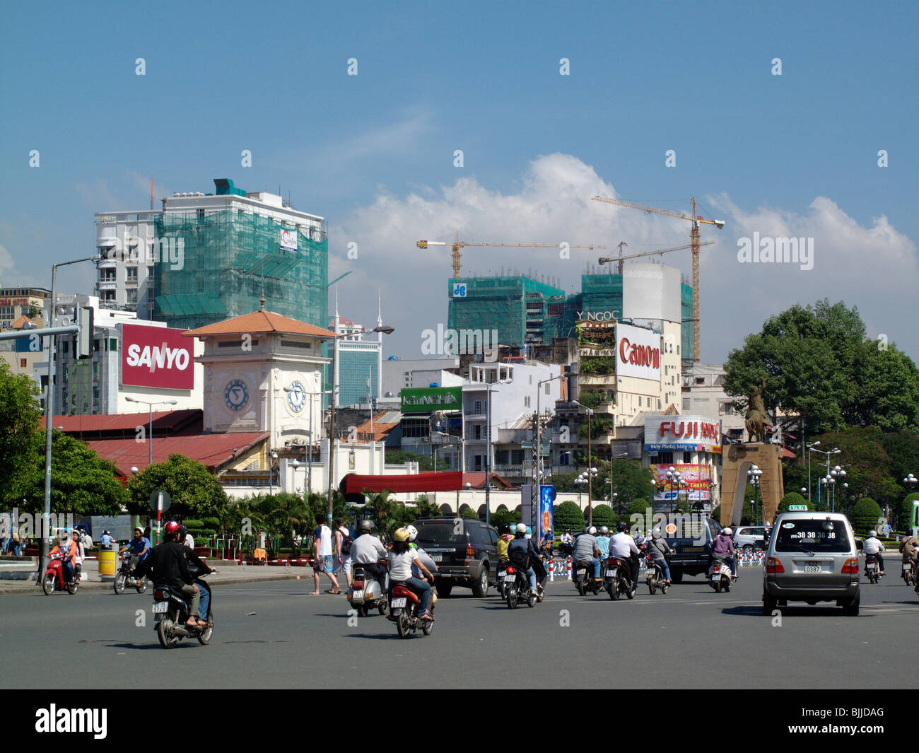 Traffic on the streets of Saigon or Ho Chi Minh City in Vietnam Stock ...
