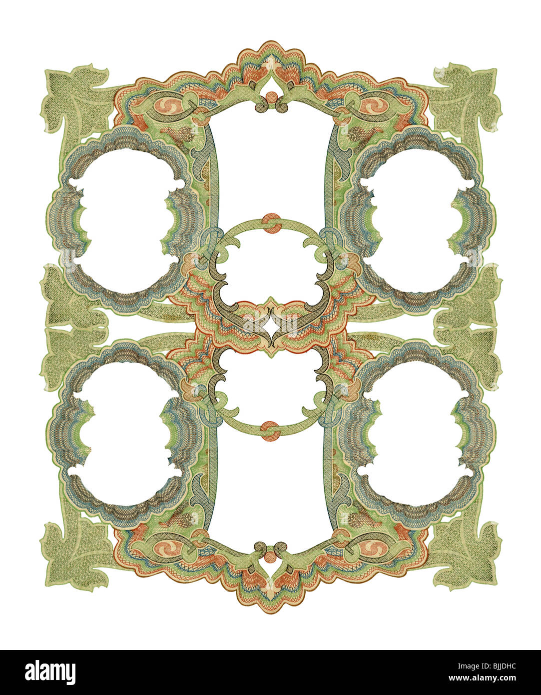 Luxuriously illustrated old colored victorian frame Stock Photo - Alamy