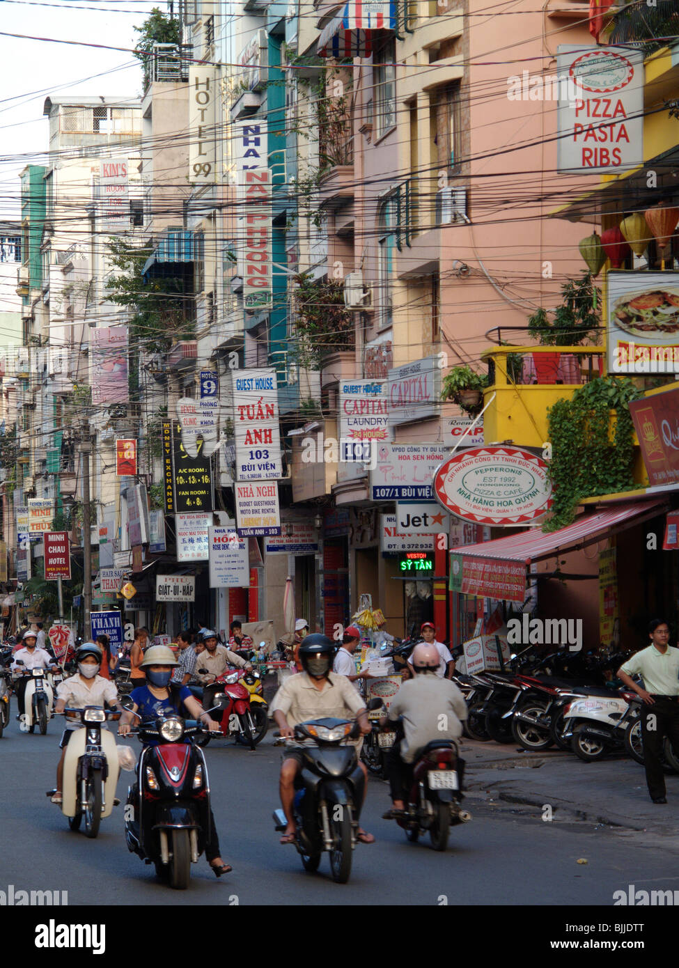 Traffic on the streets of Saigon or Ho Chi Minh City in Vietnam Stock ...