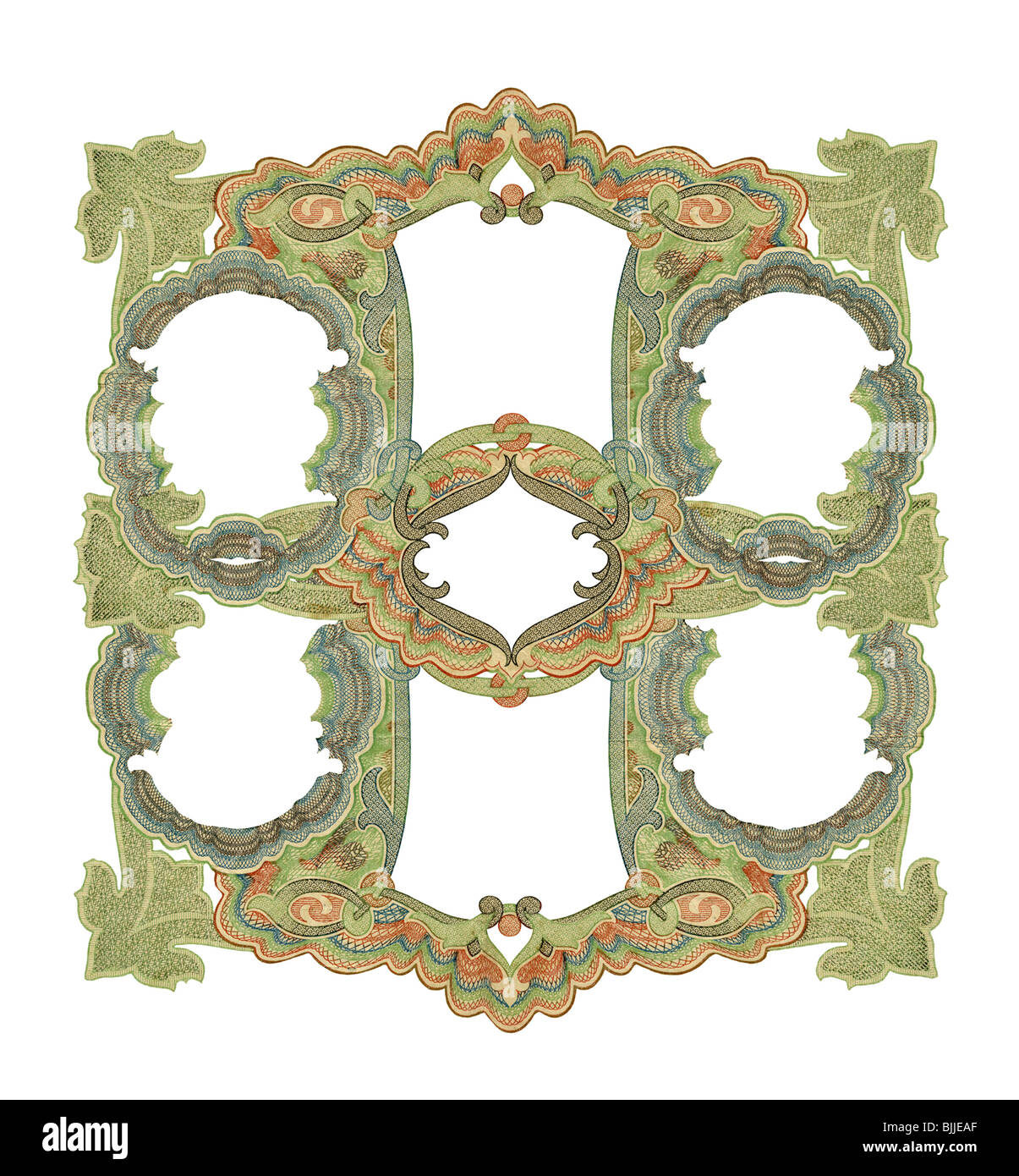 Luxuriously illustrated old colored victorian frame Stock Photo - Alamy