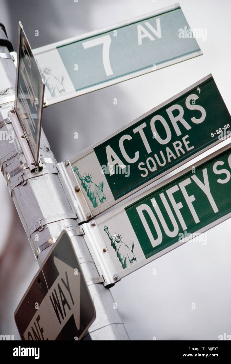 Street Signs Times Square area, NYC Stock Photo - Alamy