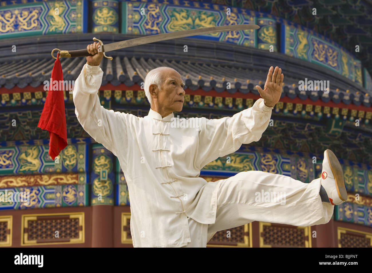 Man with sword outdoors Stock Photo - Alamy