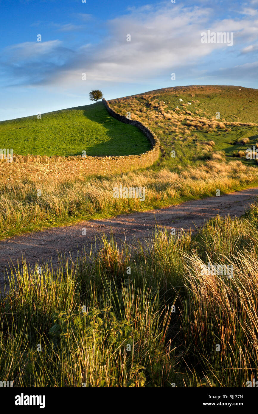 The brecon beacons national park boundary stone hi-res stock ...