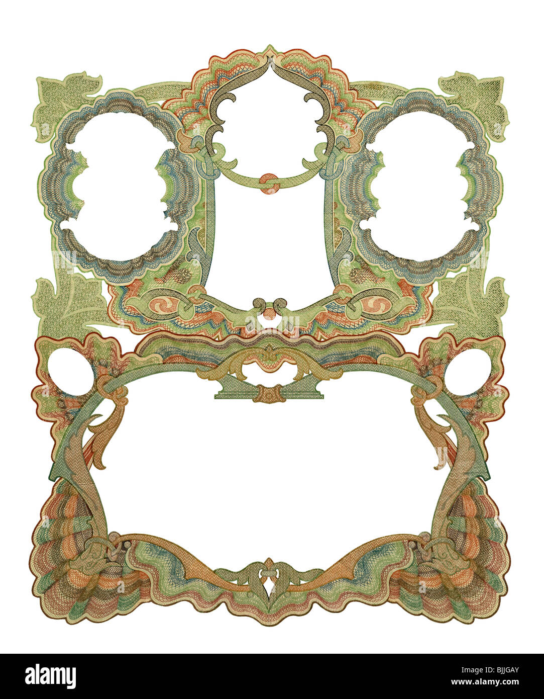 Luxuriously illustrated old colored victorian frame Stock Photo - Alamy