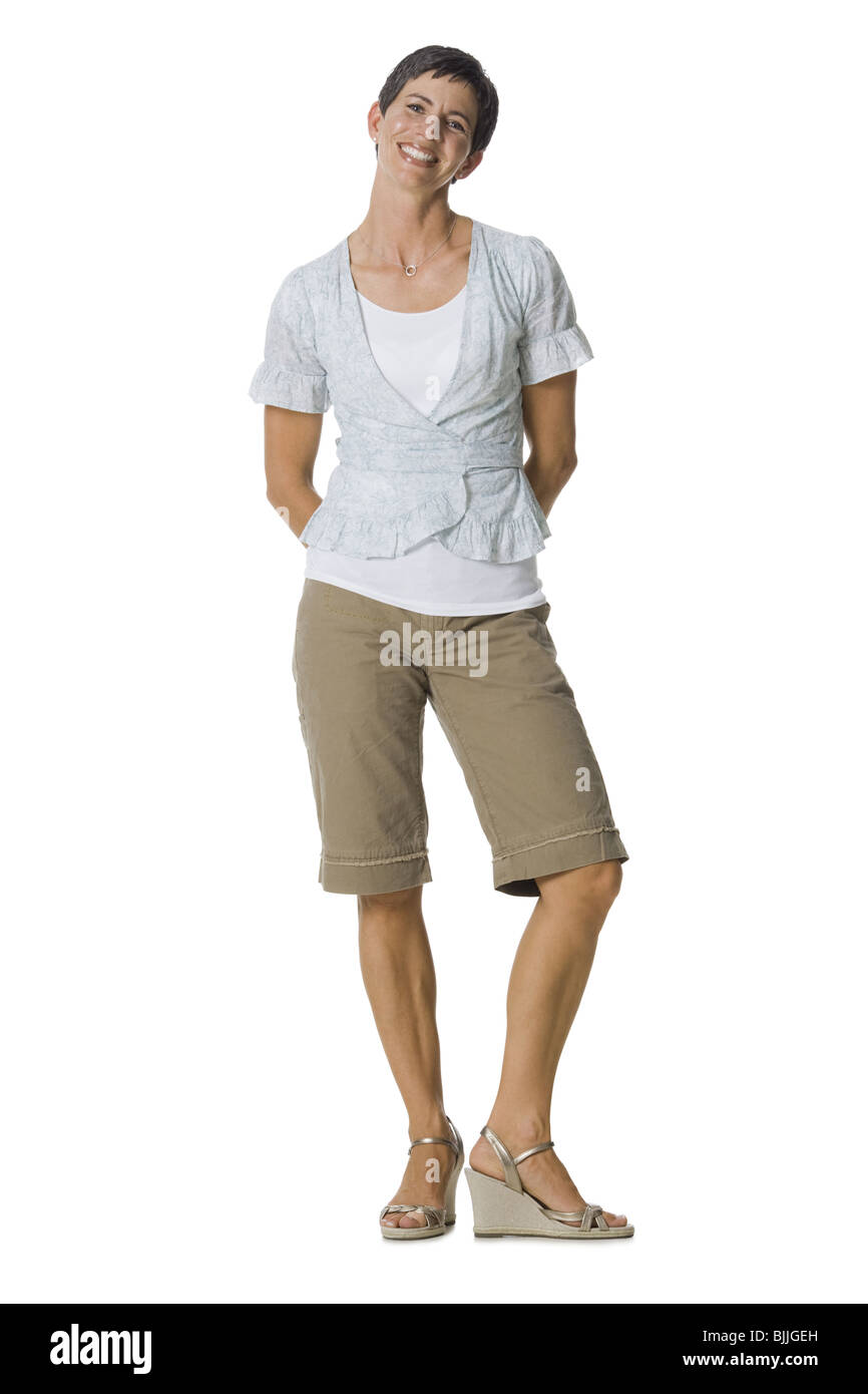 Standing woman frontal hi-res stock photography and images - Alamy