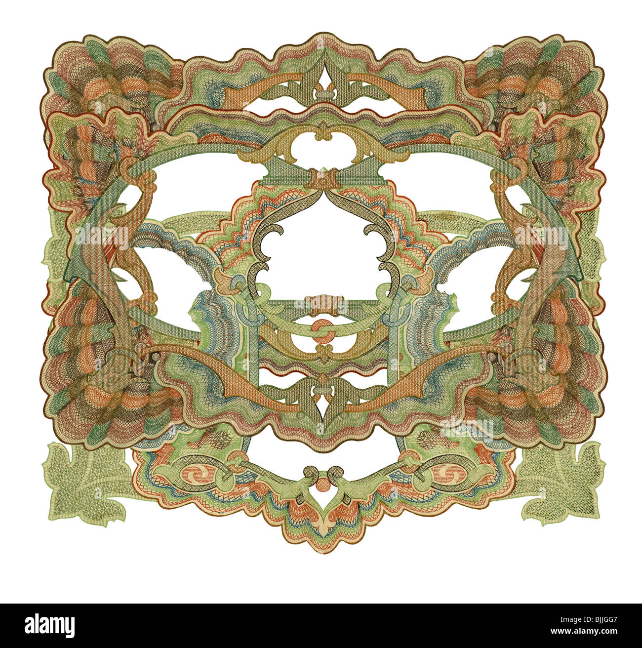 Luxuriously illustrated old colored victorian frame Stock Photo - Alamy