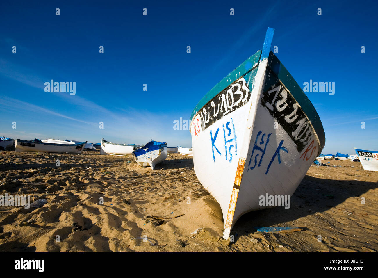 Western Sahara, fishing boats Stock Photo - Alamy