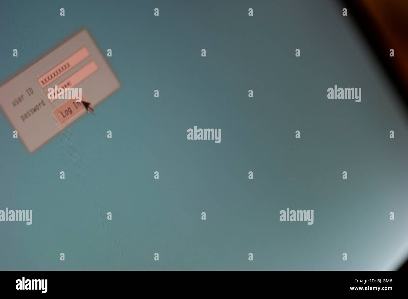 Login on computer screen Stock Photo - Alamy