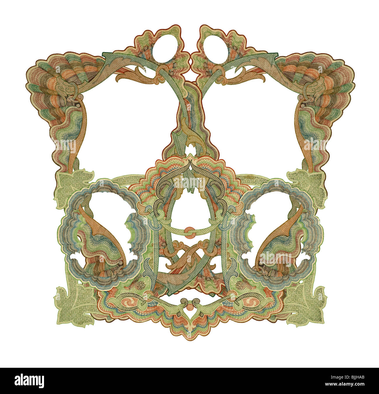 Luxuriously illustrated old colored victorian frame Stock Photo - Alamy