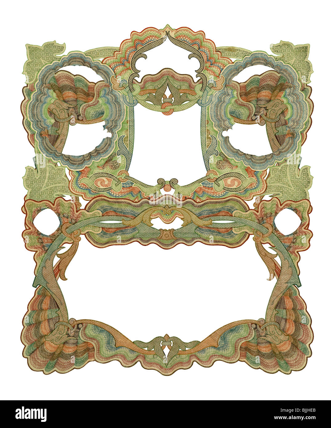 Luxuriously illustrated old colored victorian frame Stock Photo - Alamy