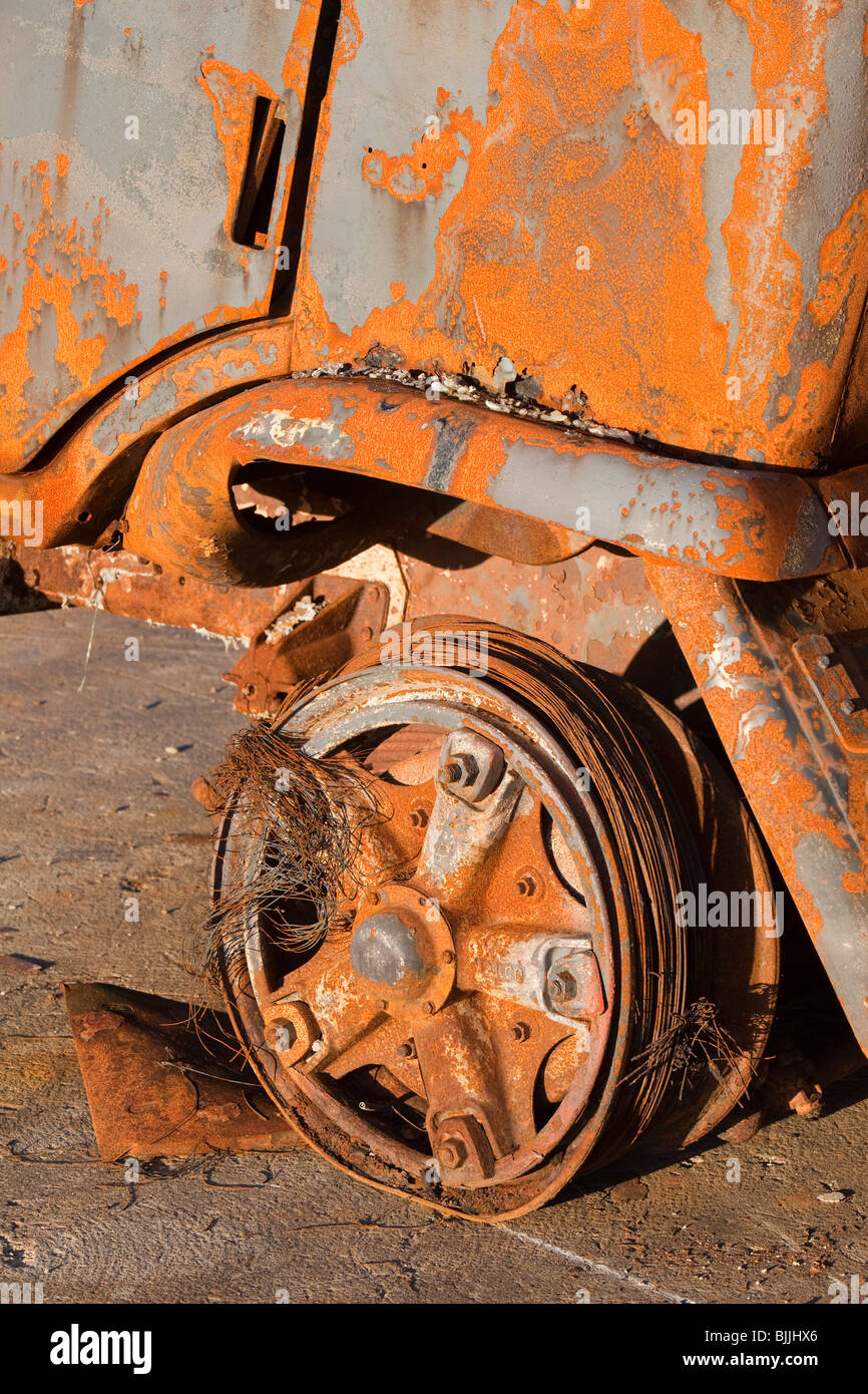 Destroyed vehicle at Kinglake which was one of the worst affected ...