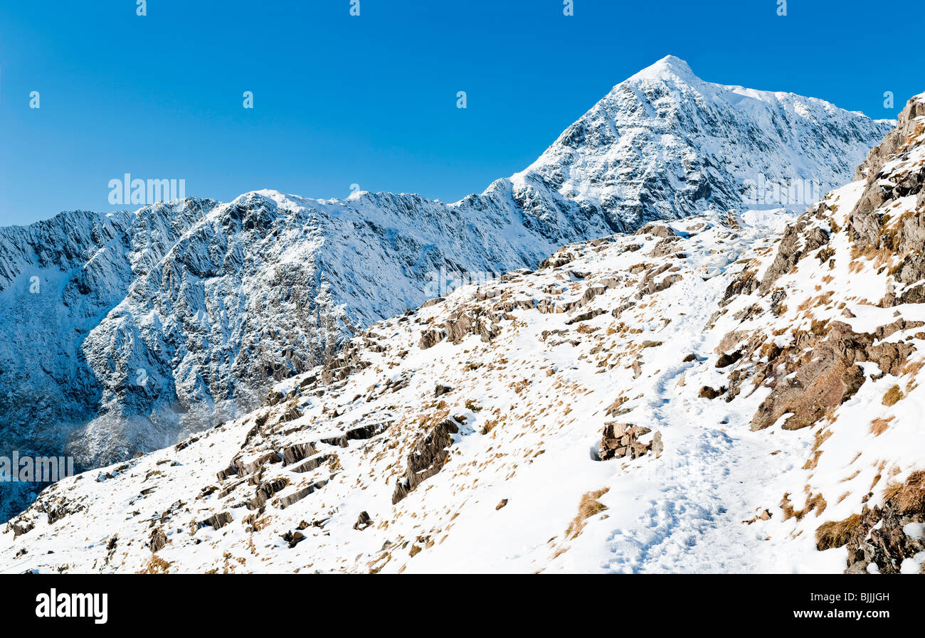 Mount Snowdon, Snowdonia, Wales in winter sunshine Stock Photo - Alamy
