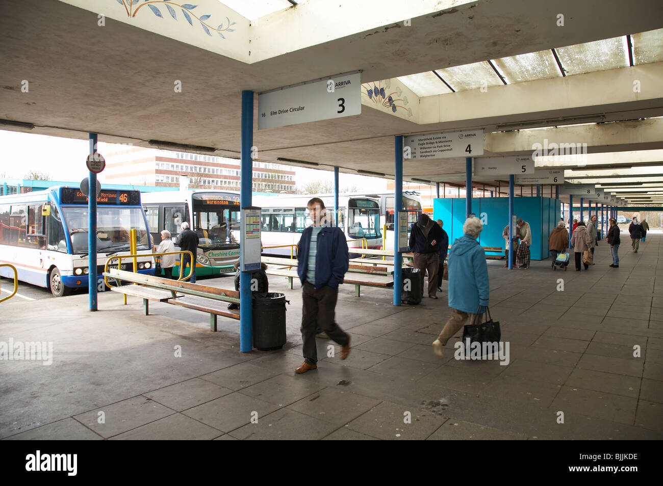 Crewe bus station Cheshire UK Stock Photo - Alamy