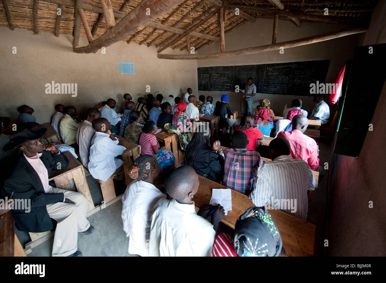 Classroom full of adult students learning about sustainable agriculture ...
