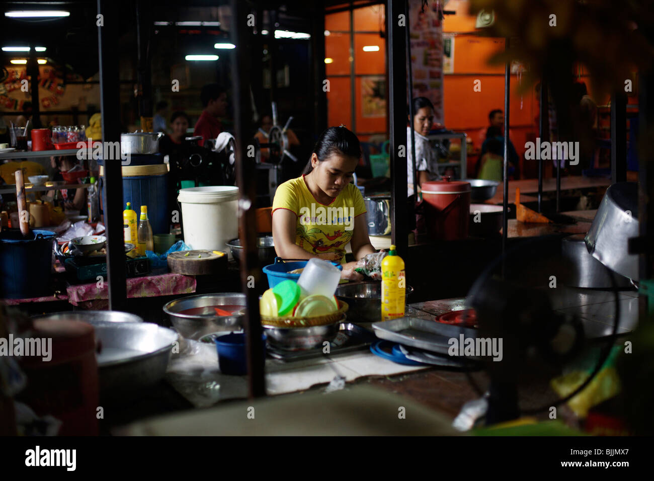 Tuol Tom Pong Market or Russian Market in Phnom Penh, Cambodia Stock ...
