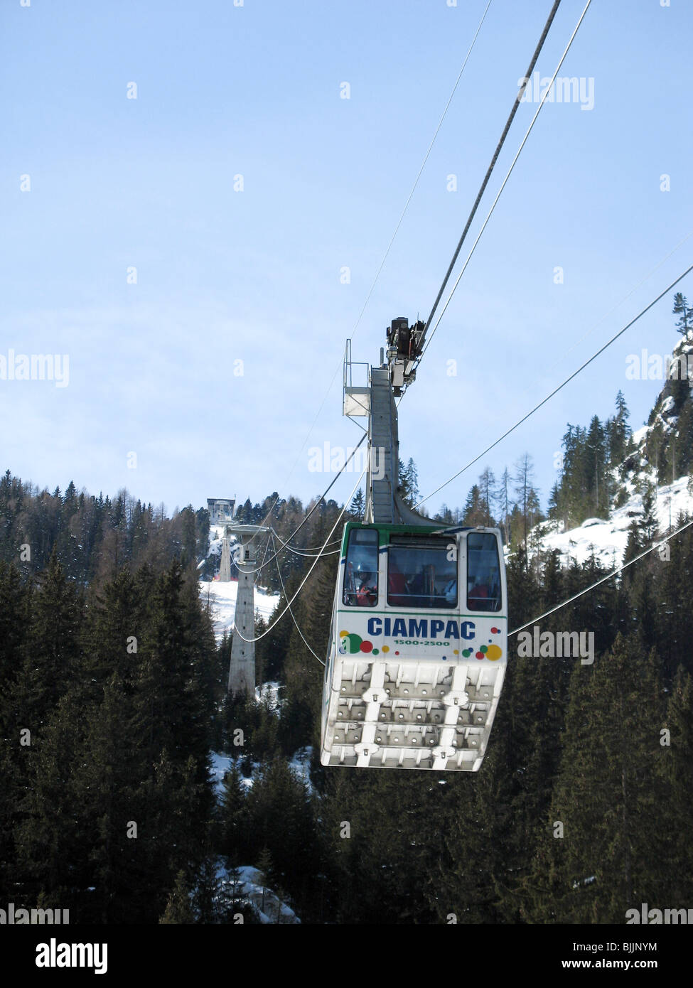 Italy, Italian Alps, The Dolomites Cable Car Stock Photo - Alamy