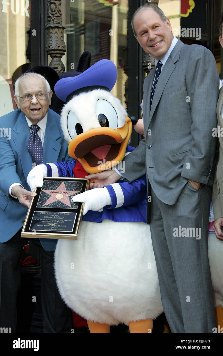 JOHNNY GRANT DONALD DUCK & MICHAEL EISNER DONALD DUCK STAR ON THE HOLLY ...