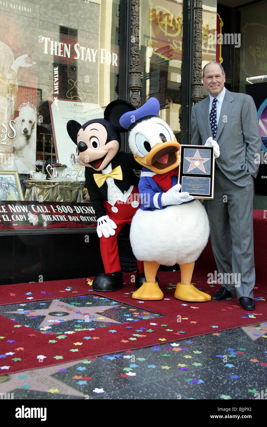 MICKEY MOUSE DONALD DUCK & MICHAEL EISNER DONALD DUCK STAR ON THE HOLLY ...