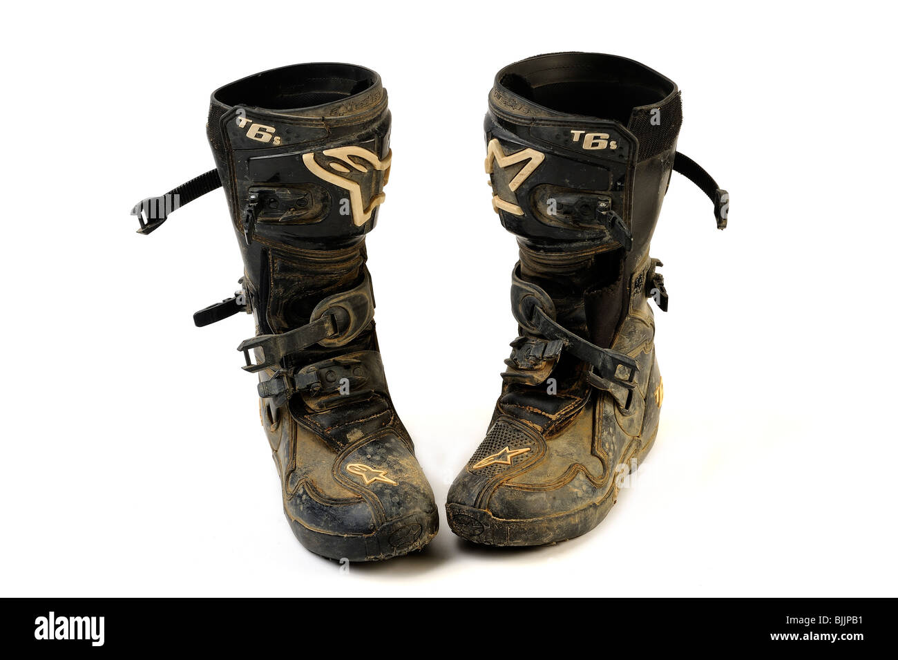 Well worn leather boots Cut Out Stock Images & Pictures - Alamy