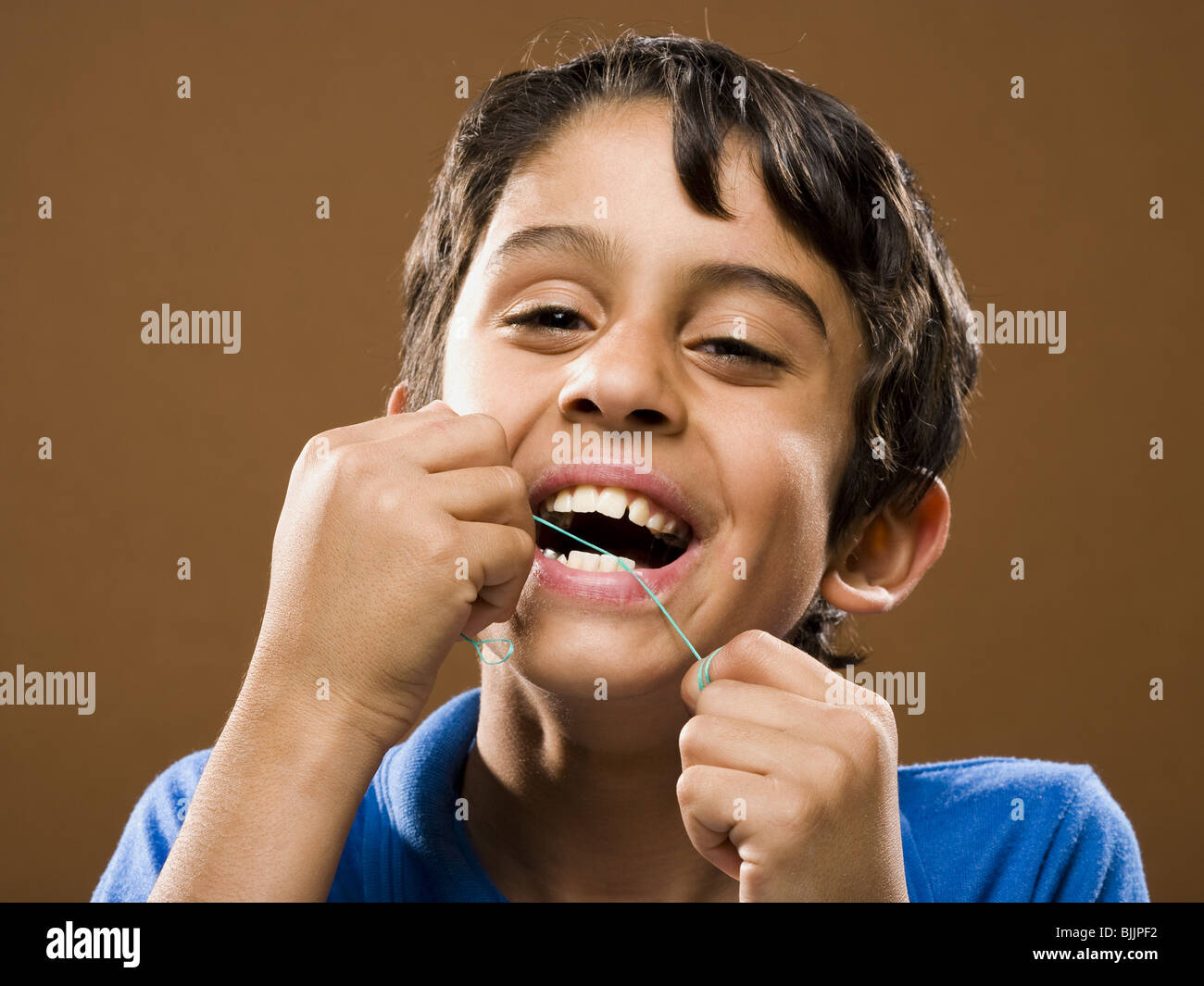 Child dental flossing hi-res stock photography and images - Alamy
