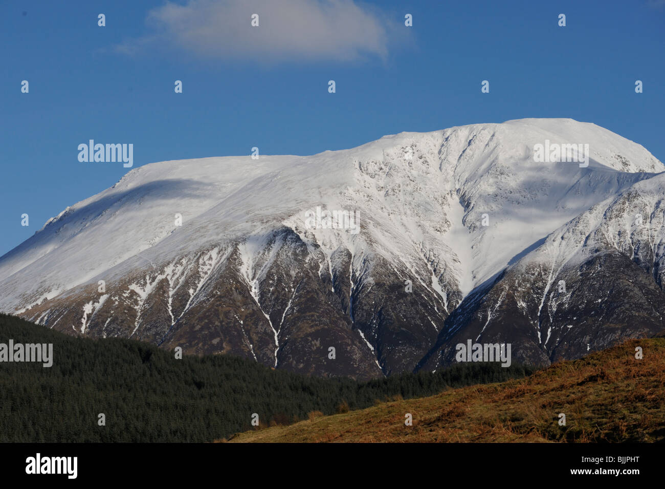 Ben Nevis the highest mountain in Scotland, seen from the north-west ...