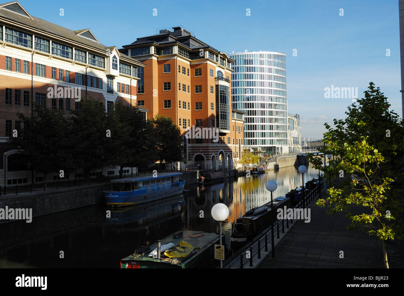 The Floating Harbour viewed from Temple Bridge towards Trinity Quay ...