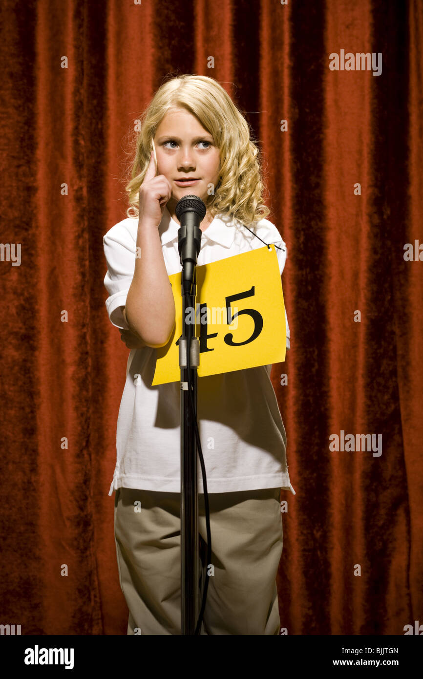 Contestant thinking hi-res stock photography and images - Alamy