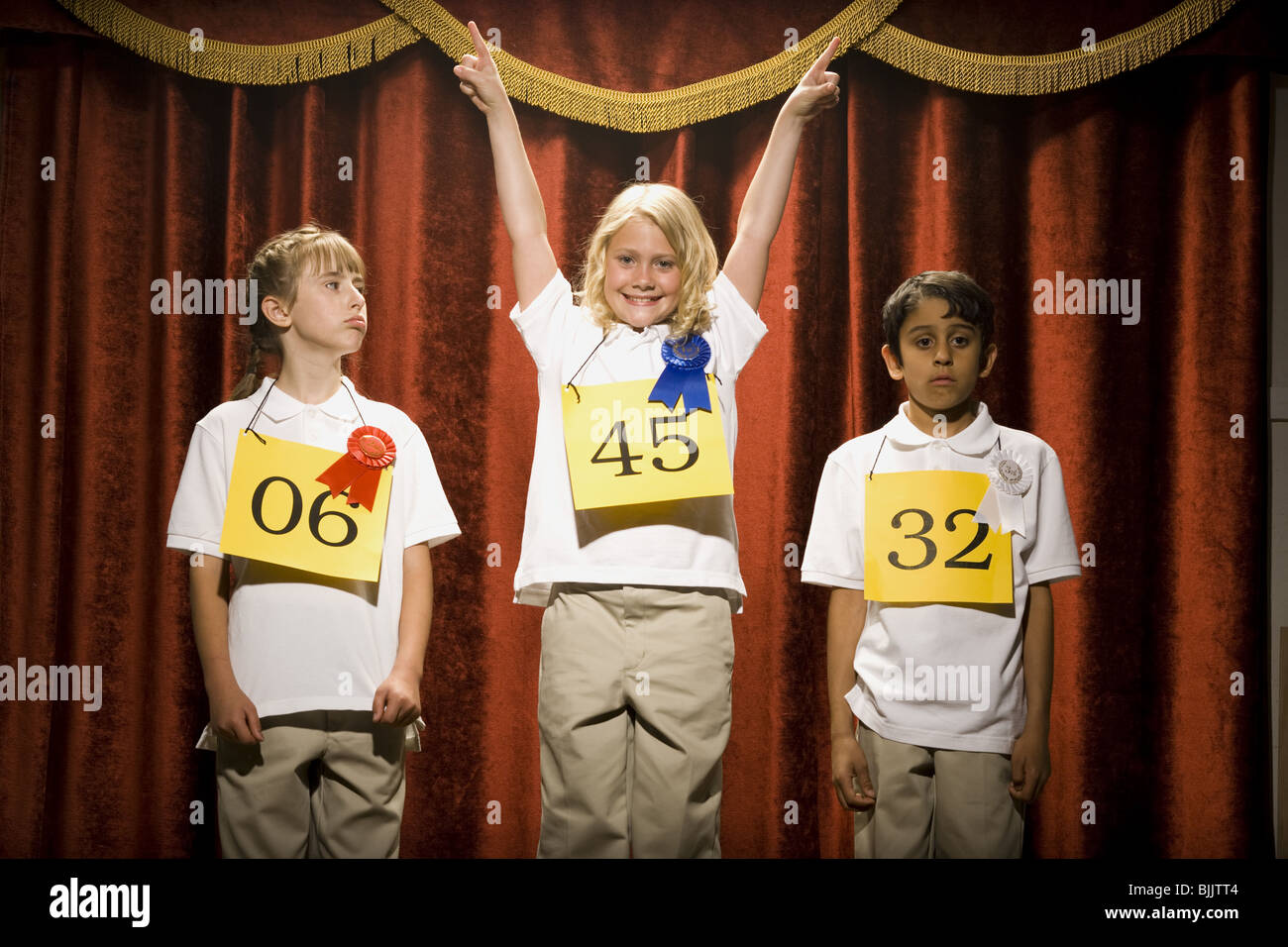 Winners podium children hi-res stock photography and images - Alamy