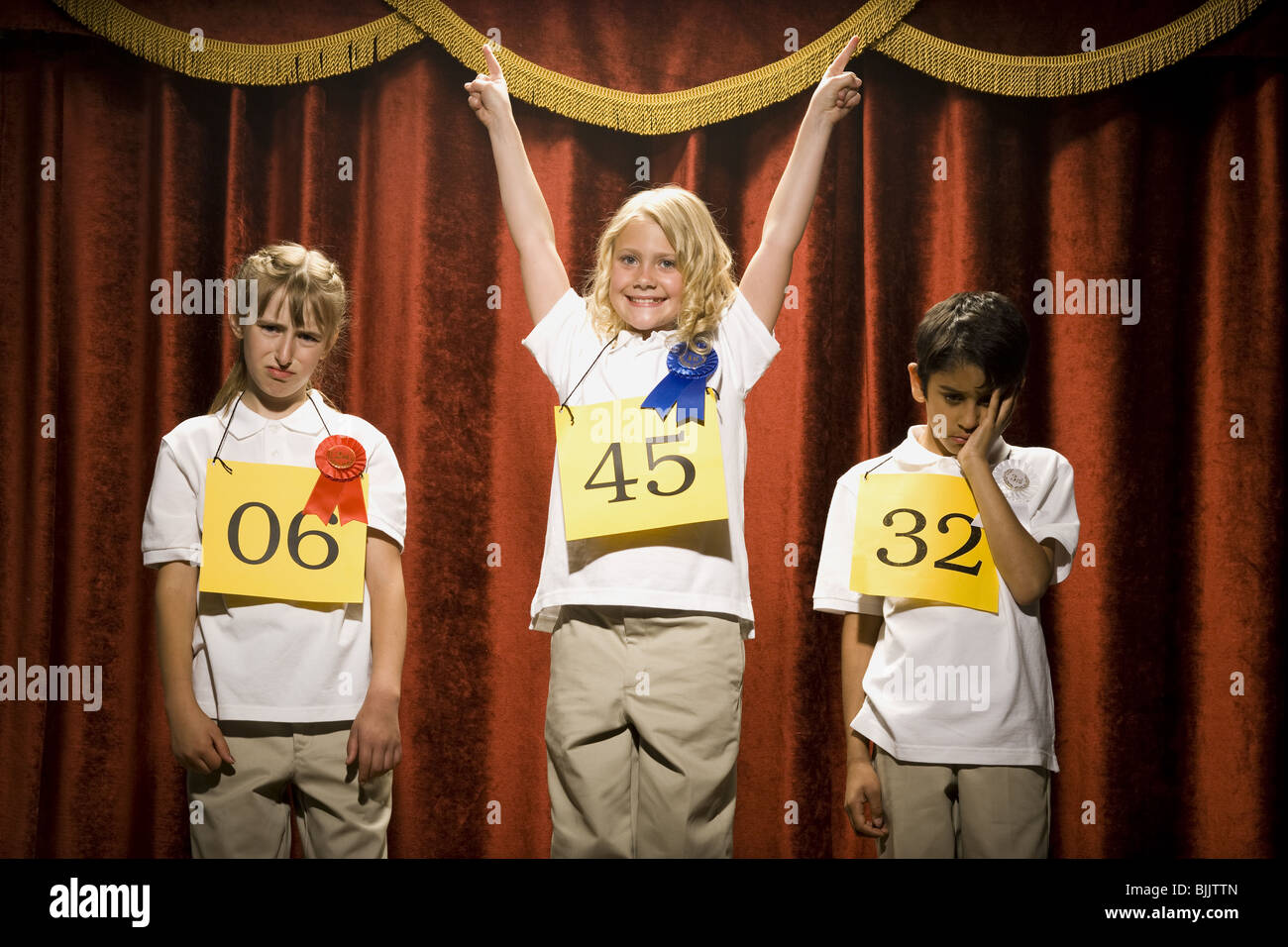 Winners podium children hi-res stock photography and images - Alamy