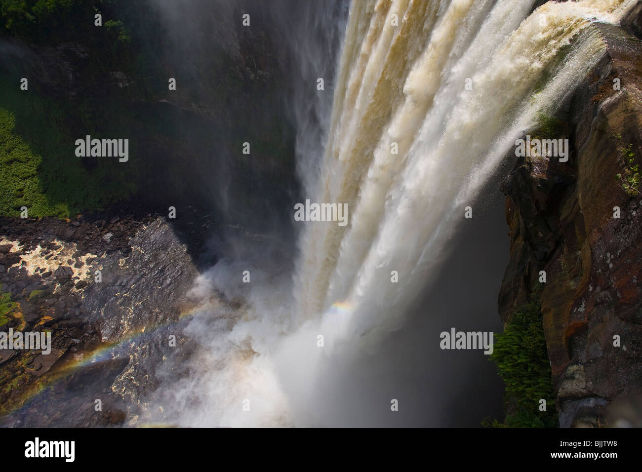 KAIETEUR FALLS, 471 foot drop, the second highest single drop waterfall ...