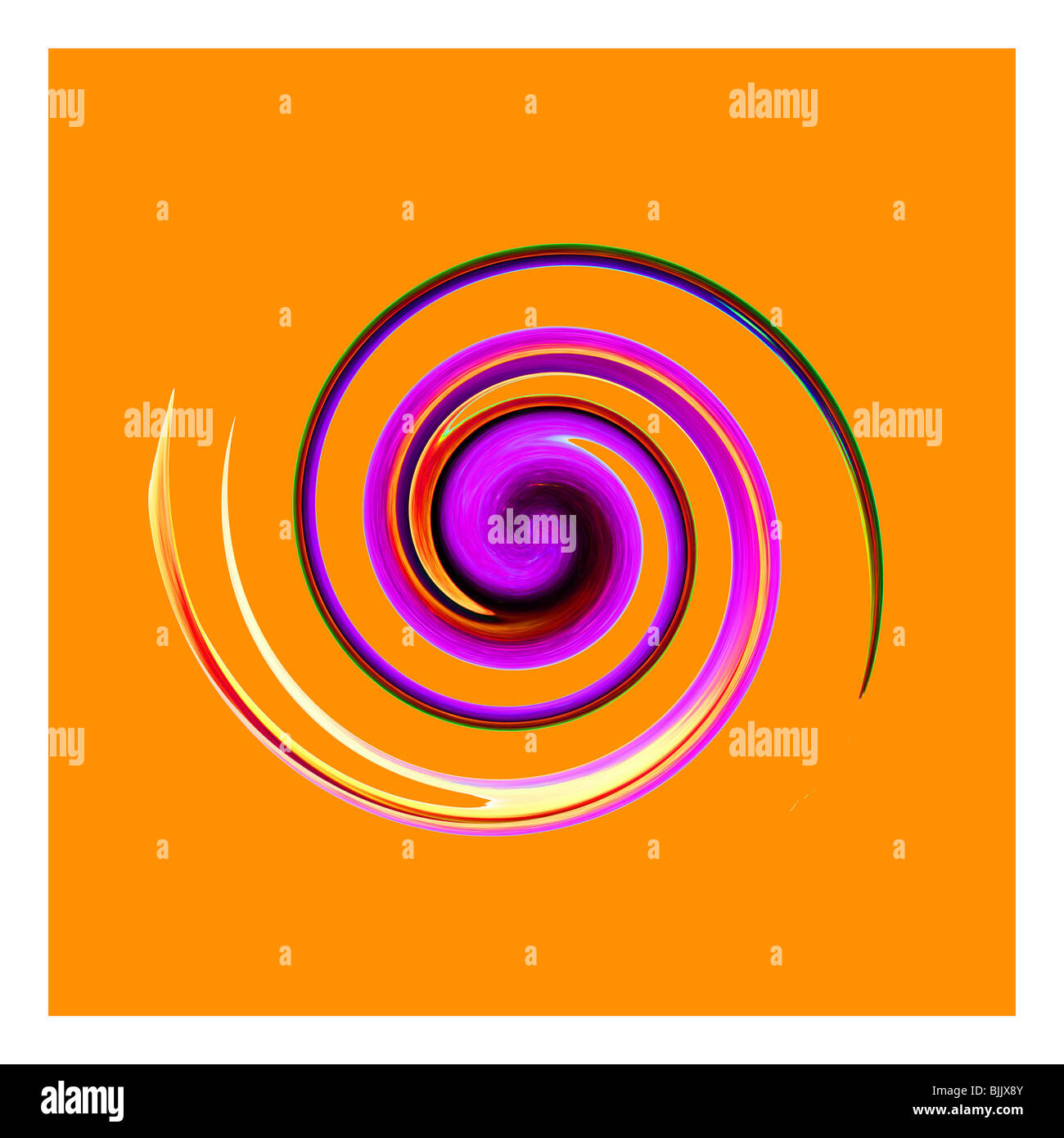Abstract Pattern Swirl Orange Art Round Circle Stock Photo - Alamy