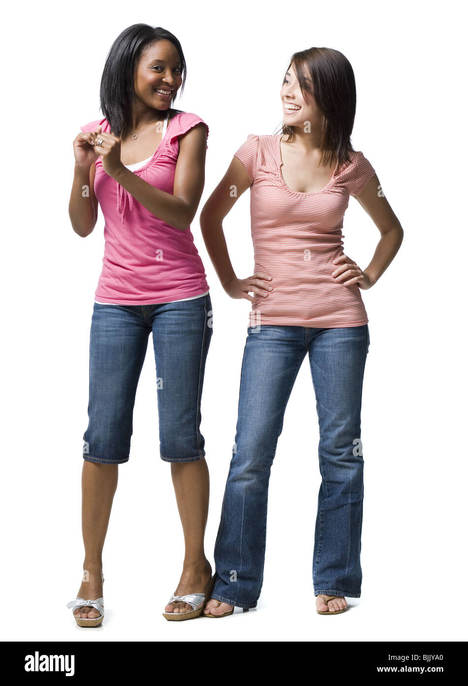 Two women laughing Stock Photo - Alamy