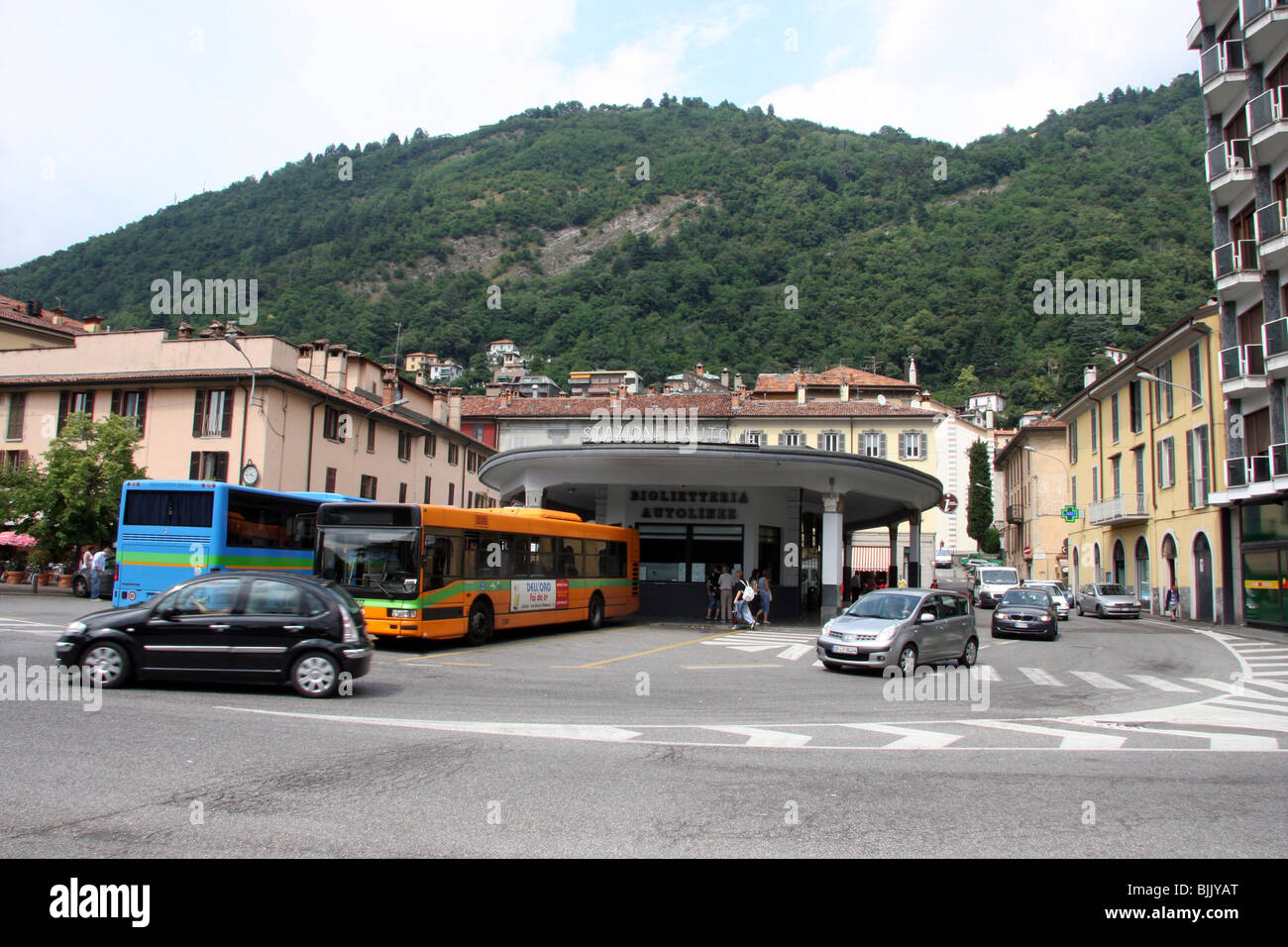 Italy, Lombardy, Lake Como Central bus station Stock Photo - Alamy