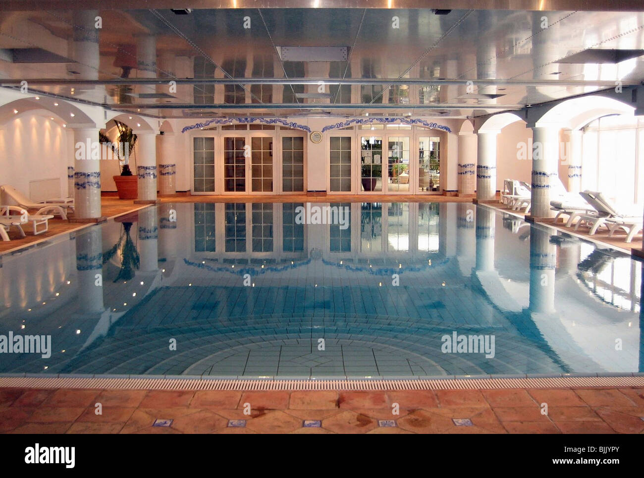 Switzerland, Indoor hotel swimming pool Stock Photo - Alamy