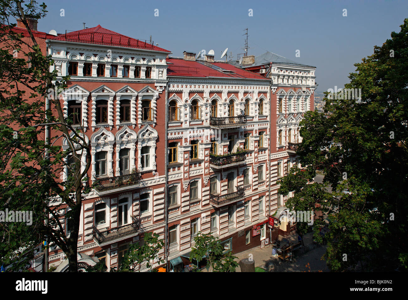 Podol quarter,typical buildings,Kiev,Ukraine Stock Photo - Alamy