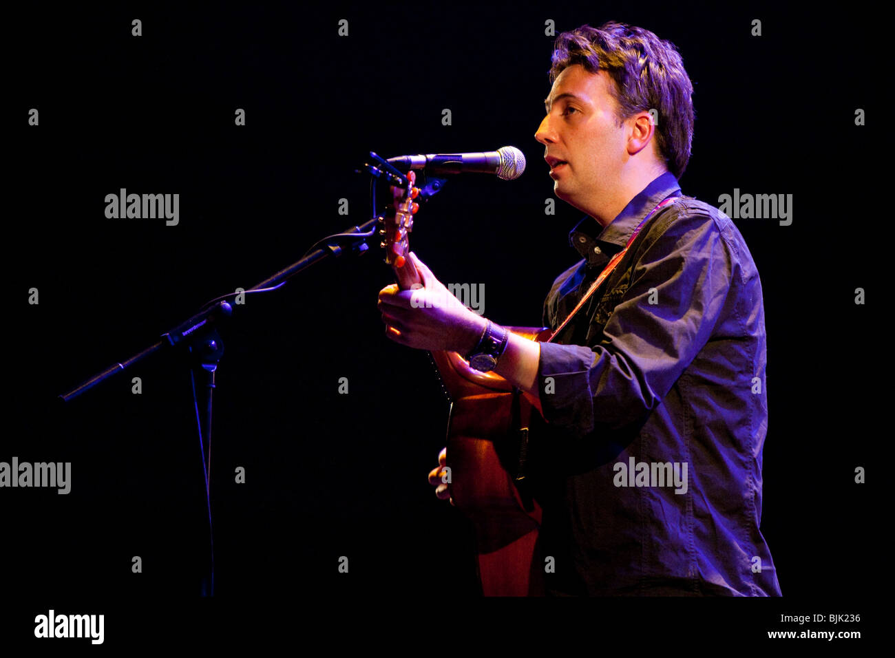 Irish singer and songwriter Paul Casey performing live in the concert ...