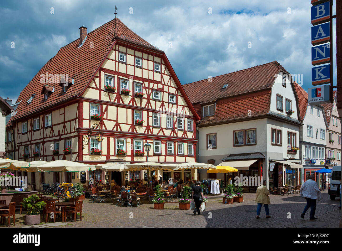Historic town centre of Lohr am Main, Hesse, Germany, Europe Stock ...