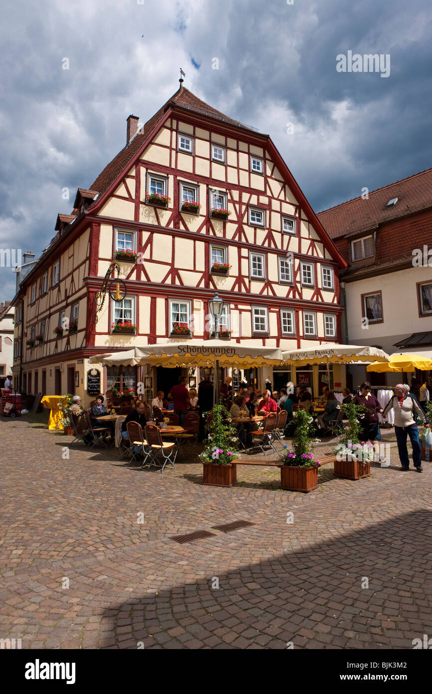 Historic town centre of Lohr am Main, Hesse, Germany, Europe Stock ...