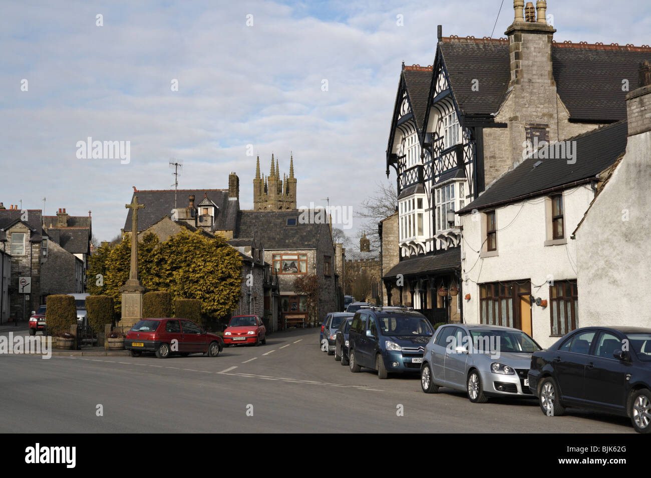 Tideswell village in the Derbyshire Peak District national park ...